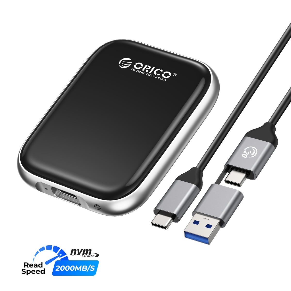 ORICO 512GB Portable SSD External Hard Drive - up to 2000MB/s, USB 3.2 ...