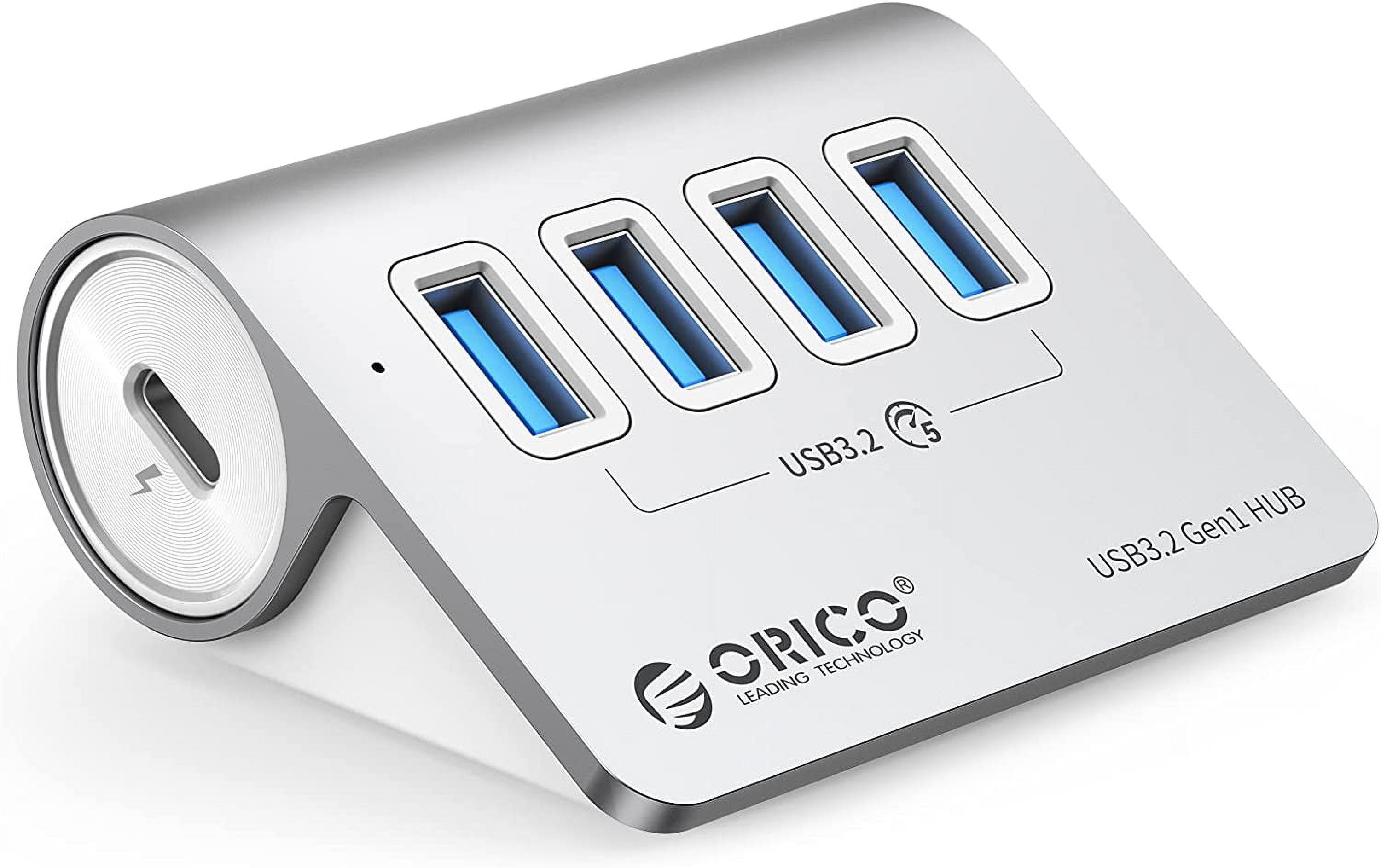 ORICO 5Gbps Aluminum USB Hub with 4 USB A Ports,USB 3.0 Hub with 1.64Ft ...