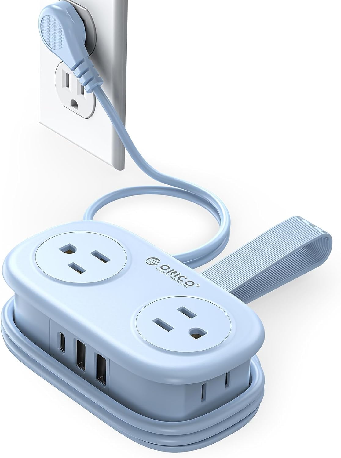 ORICO 7-in-1 Travel Power Strip, Cruise Ship Approved with 4 AC Outlets ...