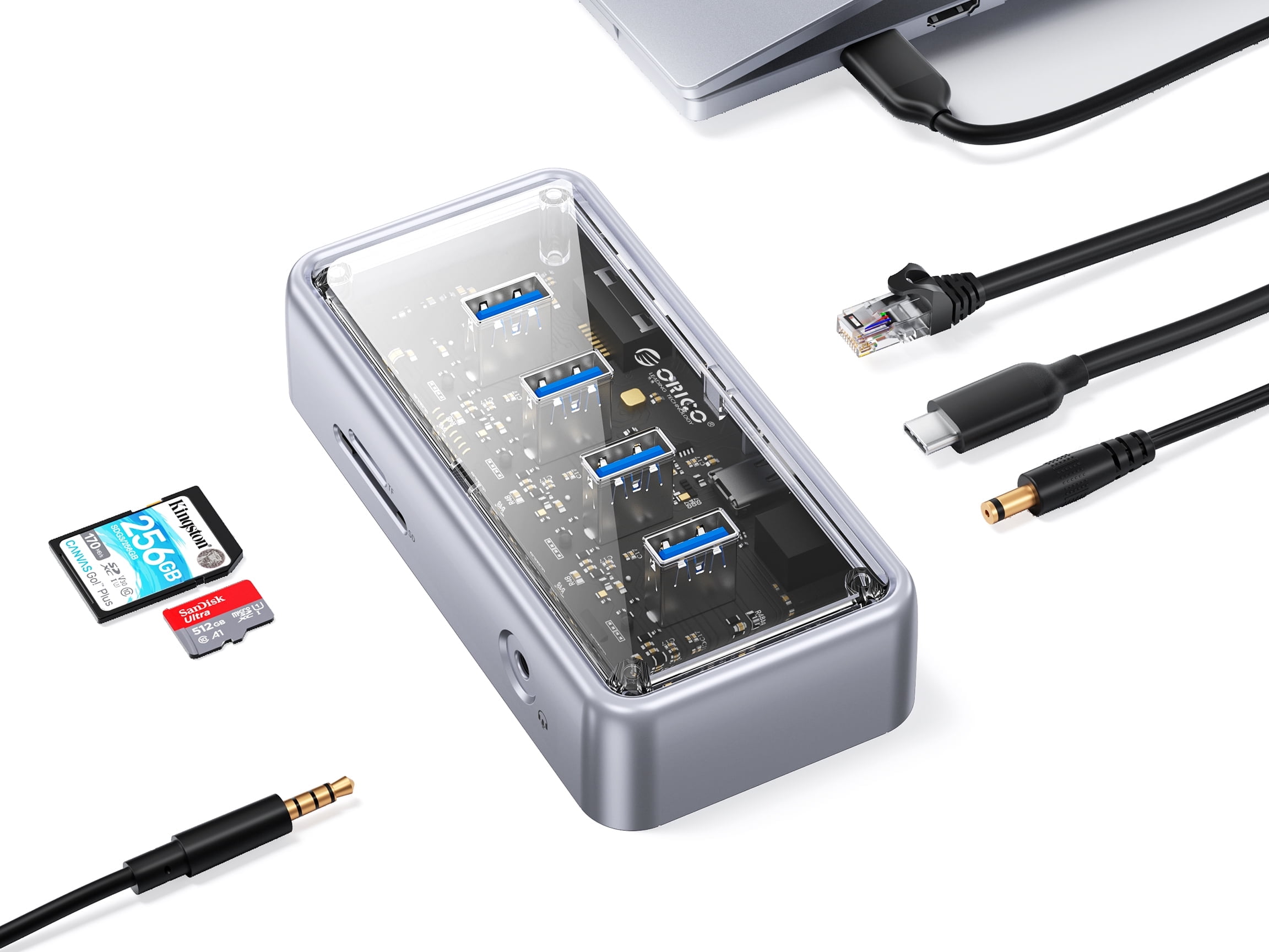 ORICO 8 Ports USB Hub Splitter with Power Supply USB 3.1 5Gbps Powered ...