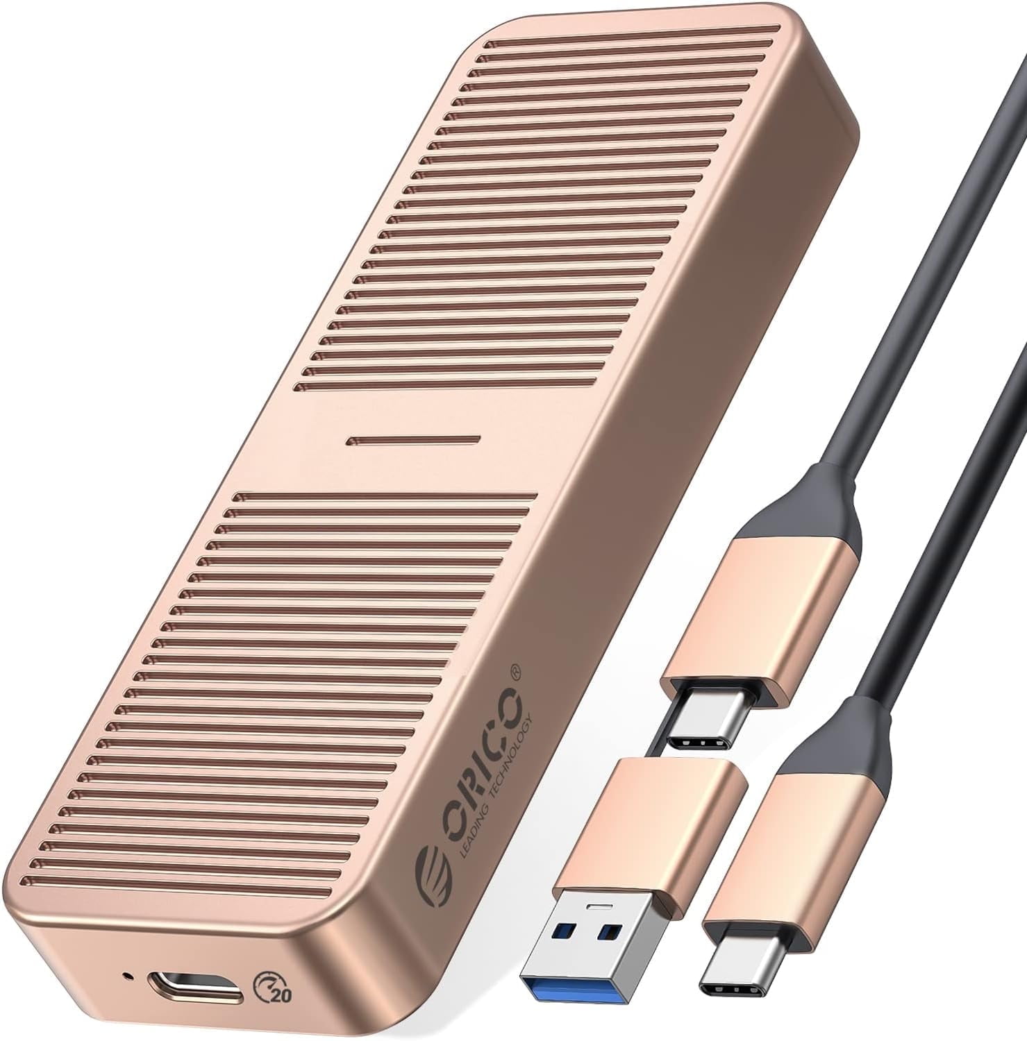ORICO Aluminum M.2 NVMe SSD Enclosure 20Gbps to USB C 3.2/3.1 Gen 2 to ...