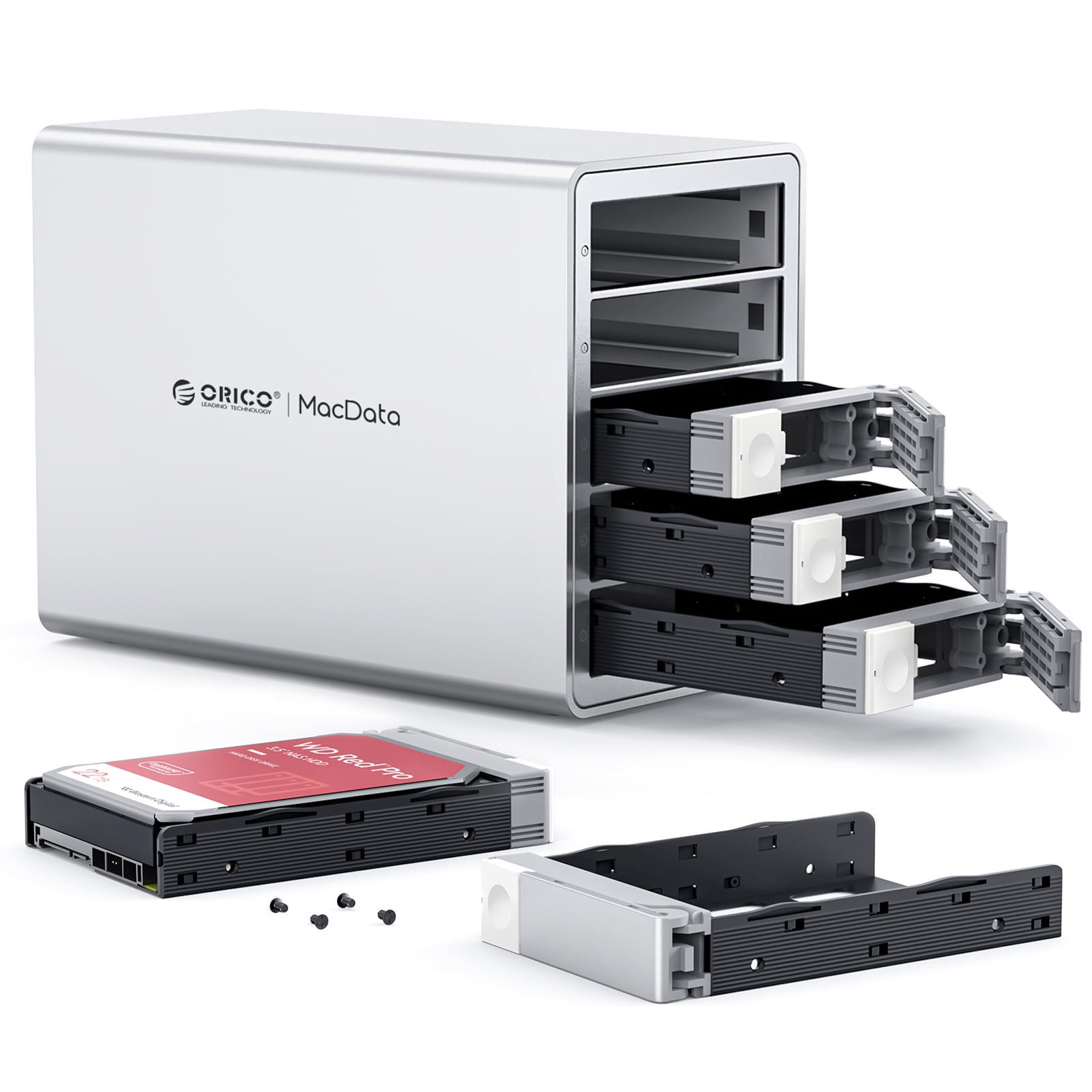 ORICO Daisy-Chain 5 Bay Hard Drive Enclosure USB 3.1 Gen 2 Aluminum Das ...