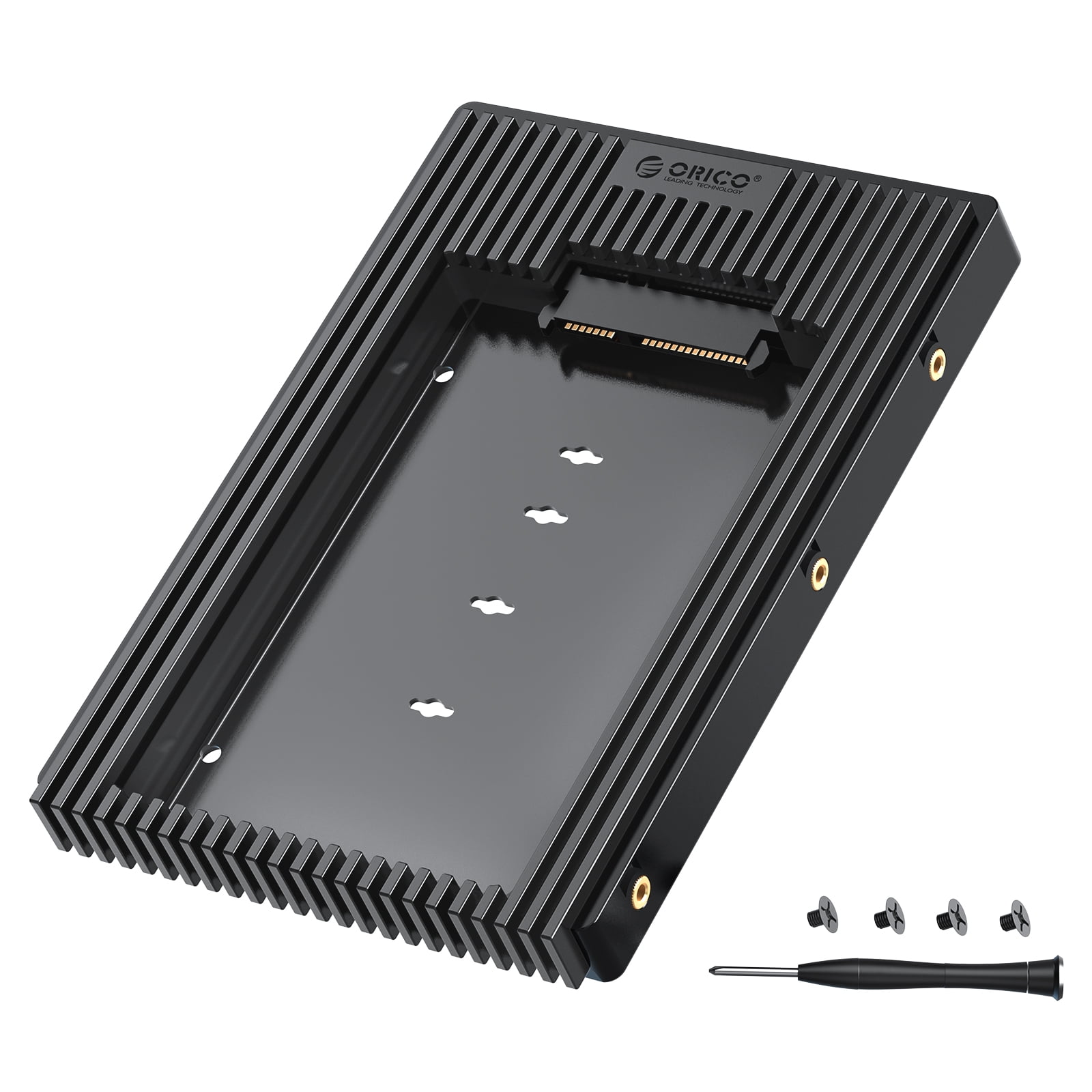 ORICO Hard Drive Caddy Adapter 2.5 SATA to 3.5 Internal Drive Bay SSD Converter Mounting Bracket ...