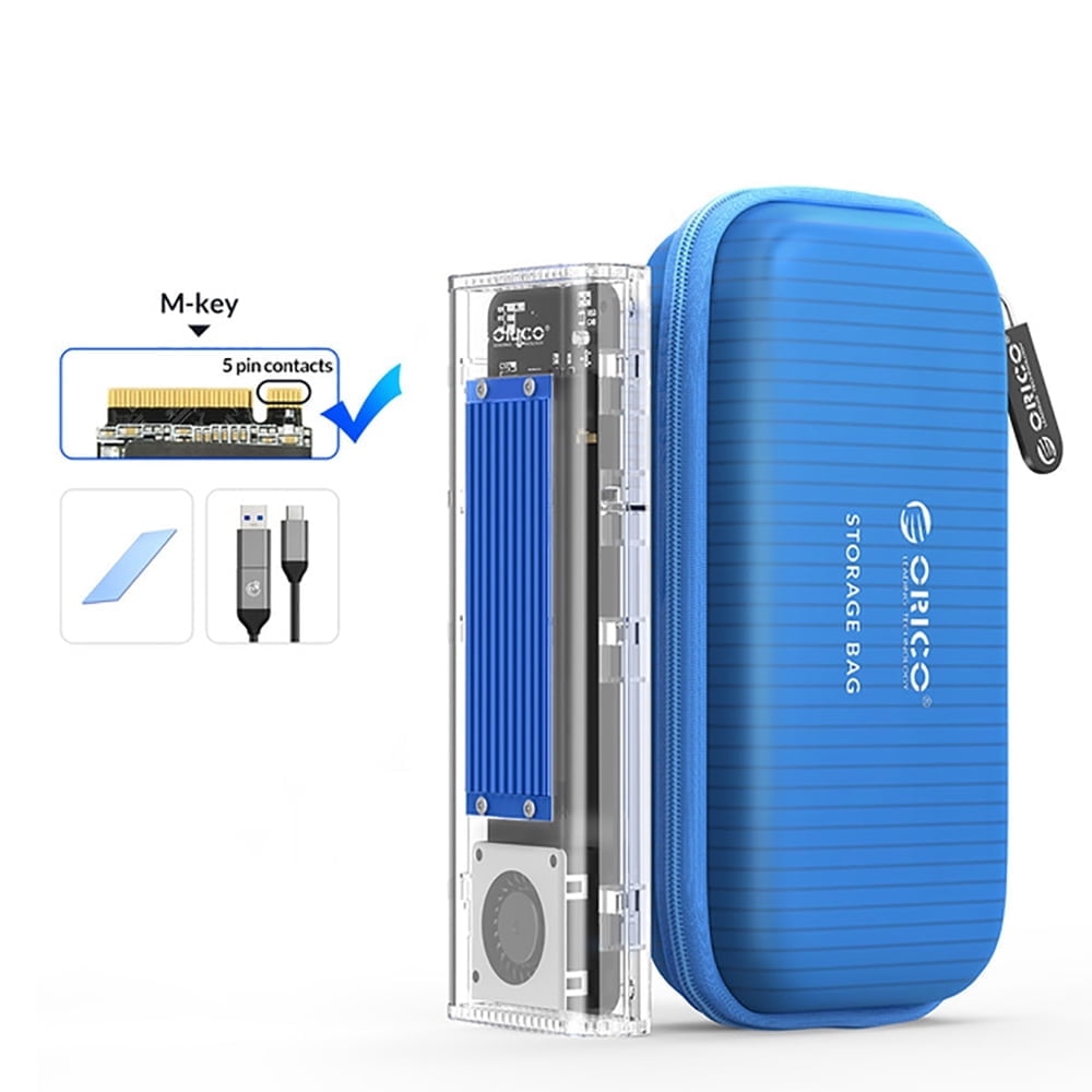 ORICO M.2 Enclosure NVMe 20Gbps Transparent External M.2 Enclosure Max ...