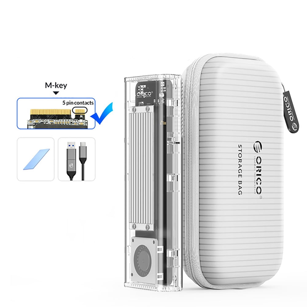 ORICO M.2 Enclosure NVMe 20Gbps Transparent External M.2 Enclosure Max ...