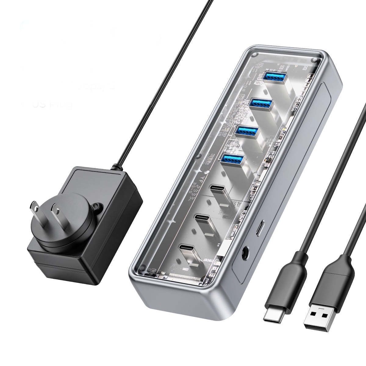 ORICO Metallic USB3.1 Hub 5Gbps High Speed Transmission 8 Ports ...