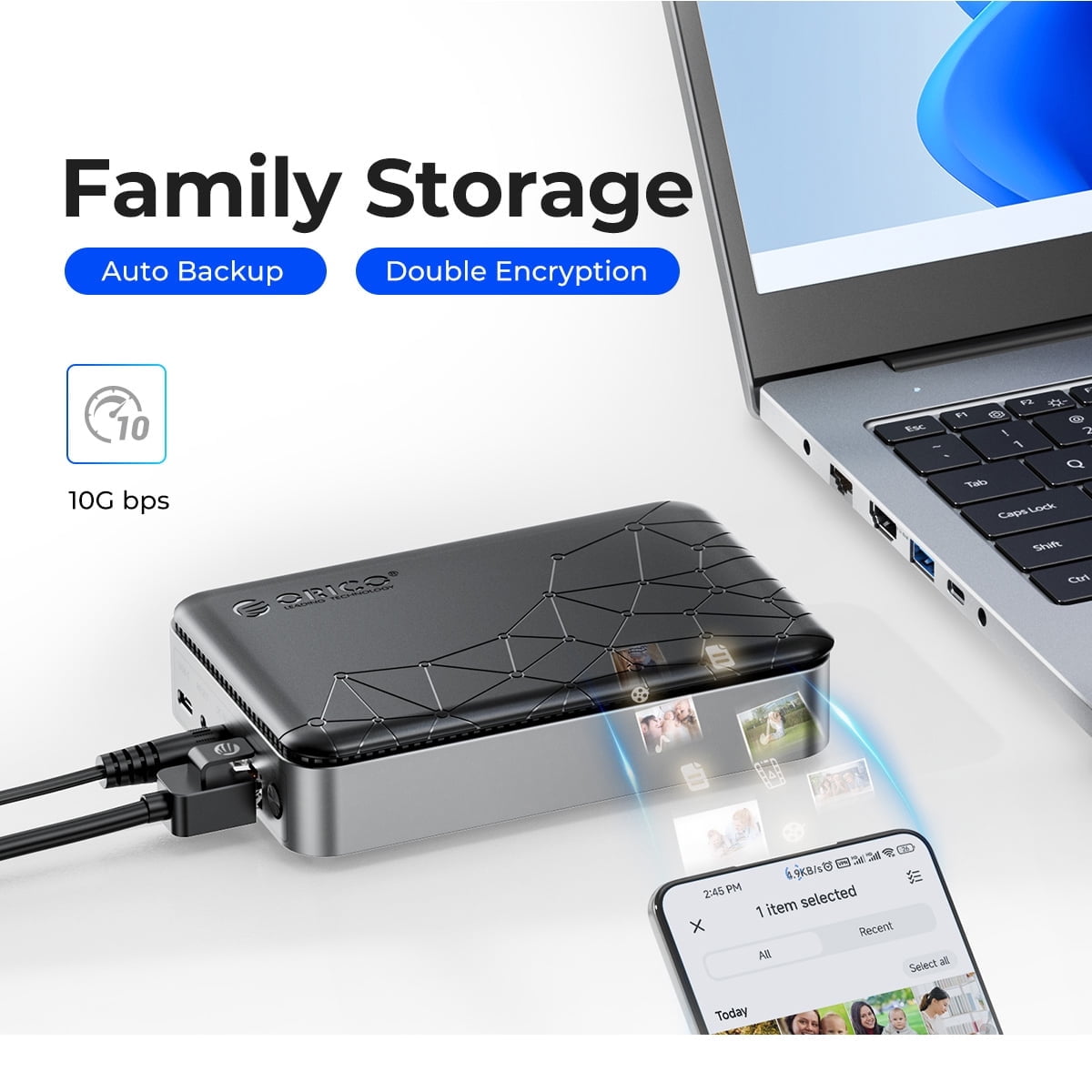ORICO NAS2510 0TB 0 RPM 0MB Cache SATA 2.5" External Personal Cloud ...