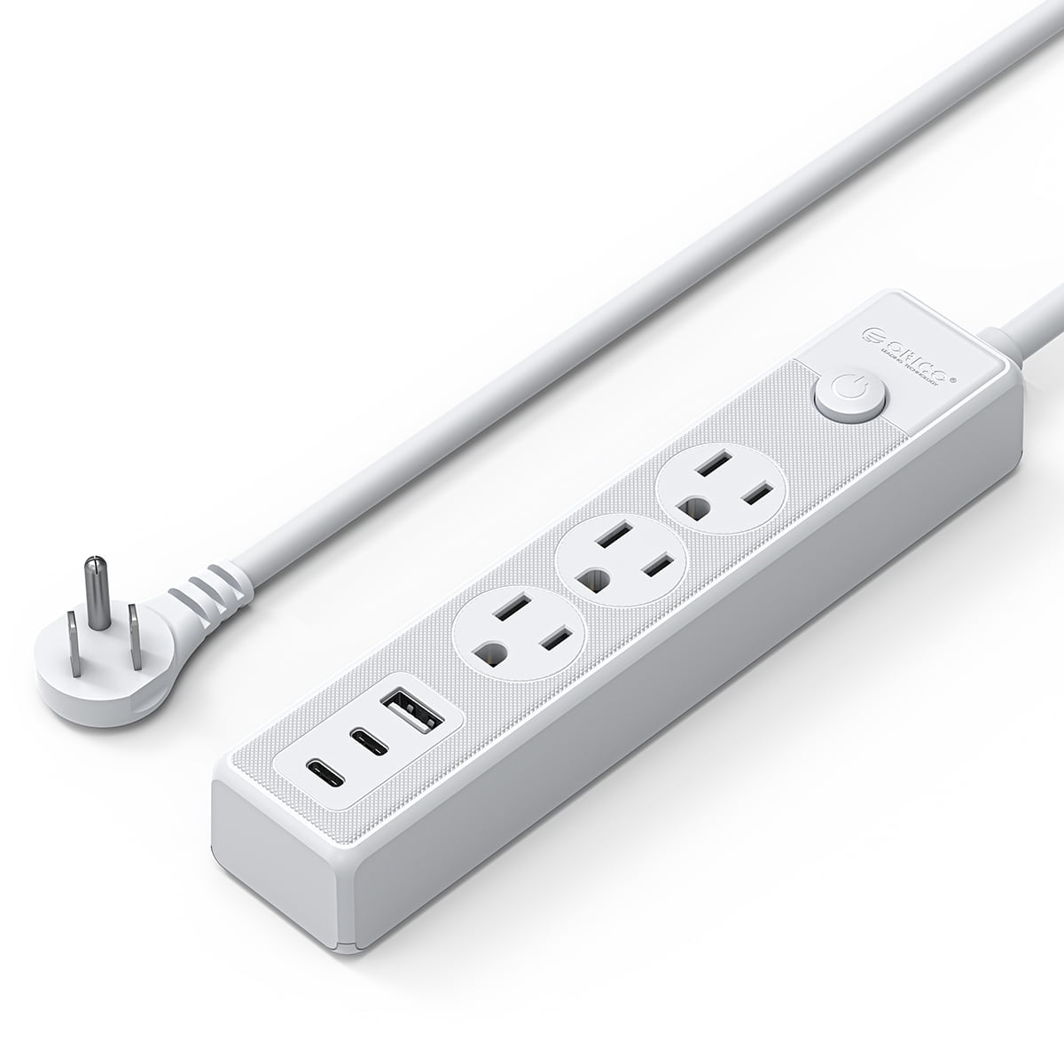 ORICO Power Strip with USB Ports Flat Plug Power Strip 3 AC Outlets 3 ...
