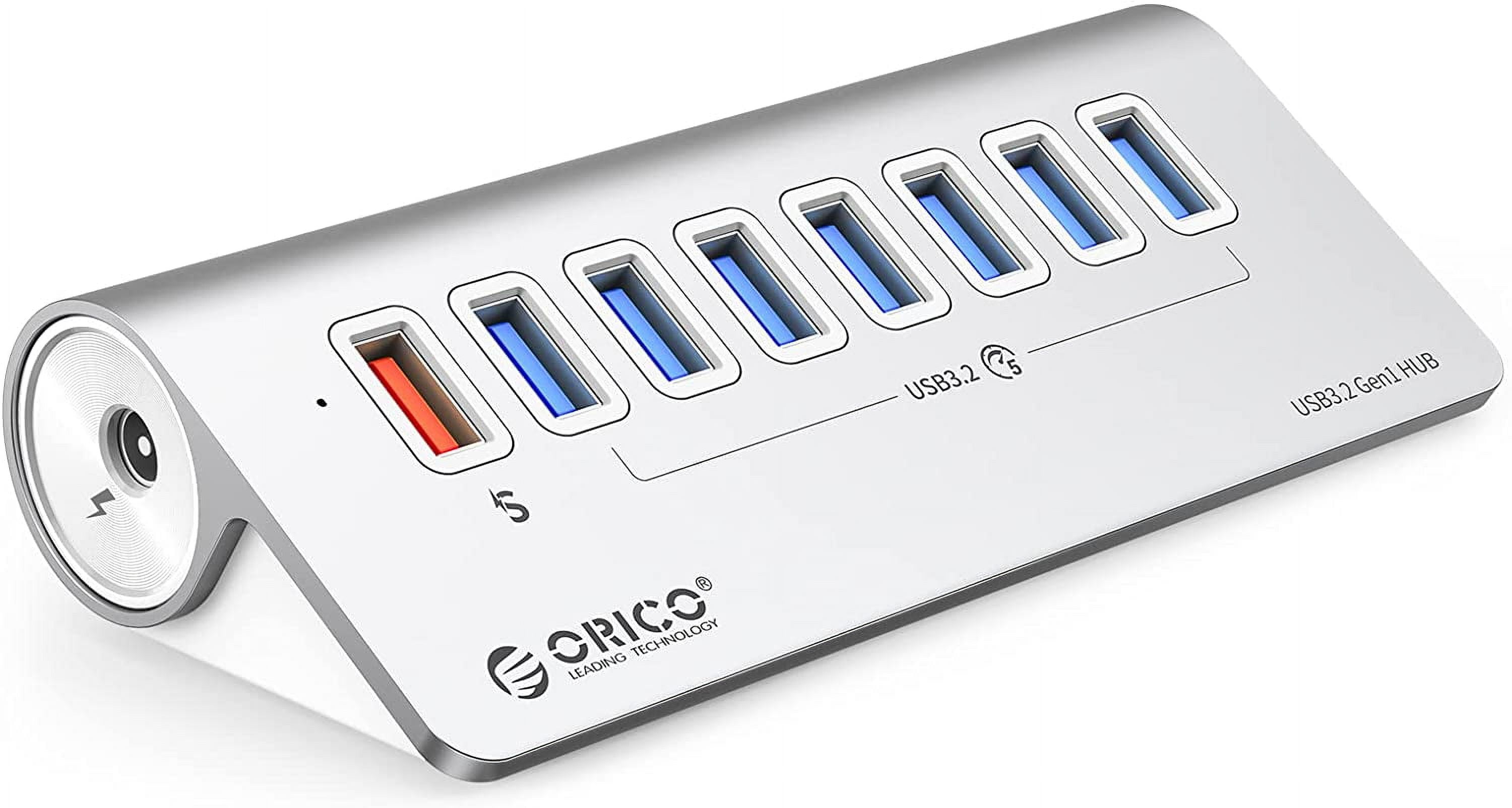 ORICO Powered USB Hub 3.0 Desk Aluminum USB Splitter Hub with 7 USB 3.0 ...
