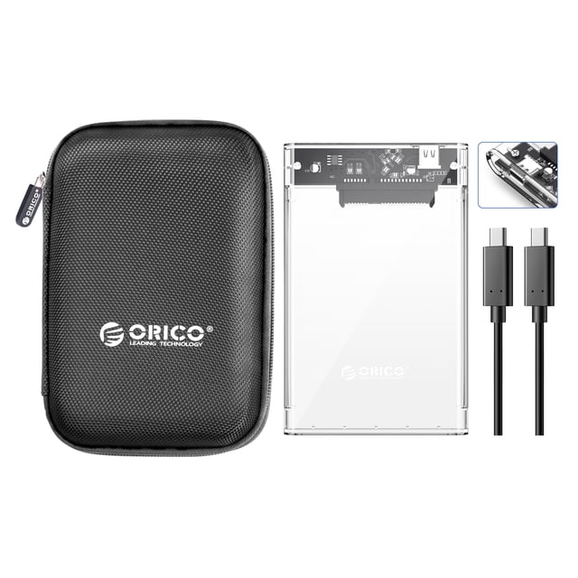 ORICO Transparent HDD Case SATA to USB 3.0 Hard Drive Case External 2.5 ...