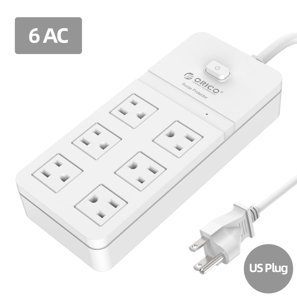ORICO US Plug Power Strip with 6AC Outlets Sockets Extension Cable ...