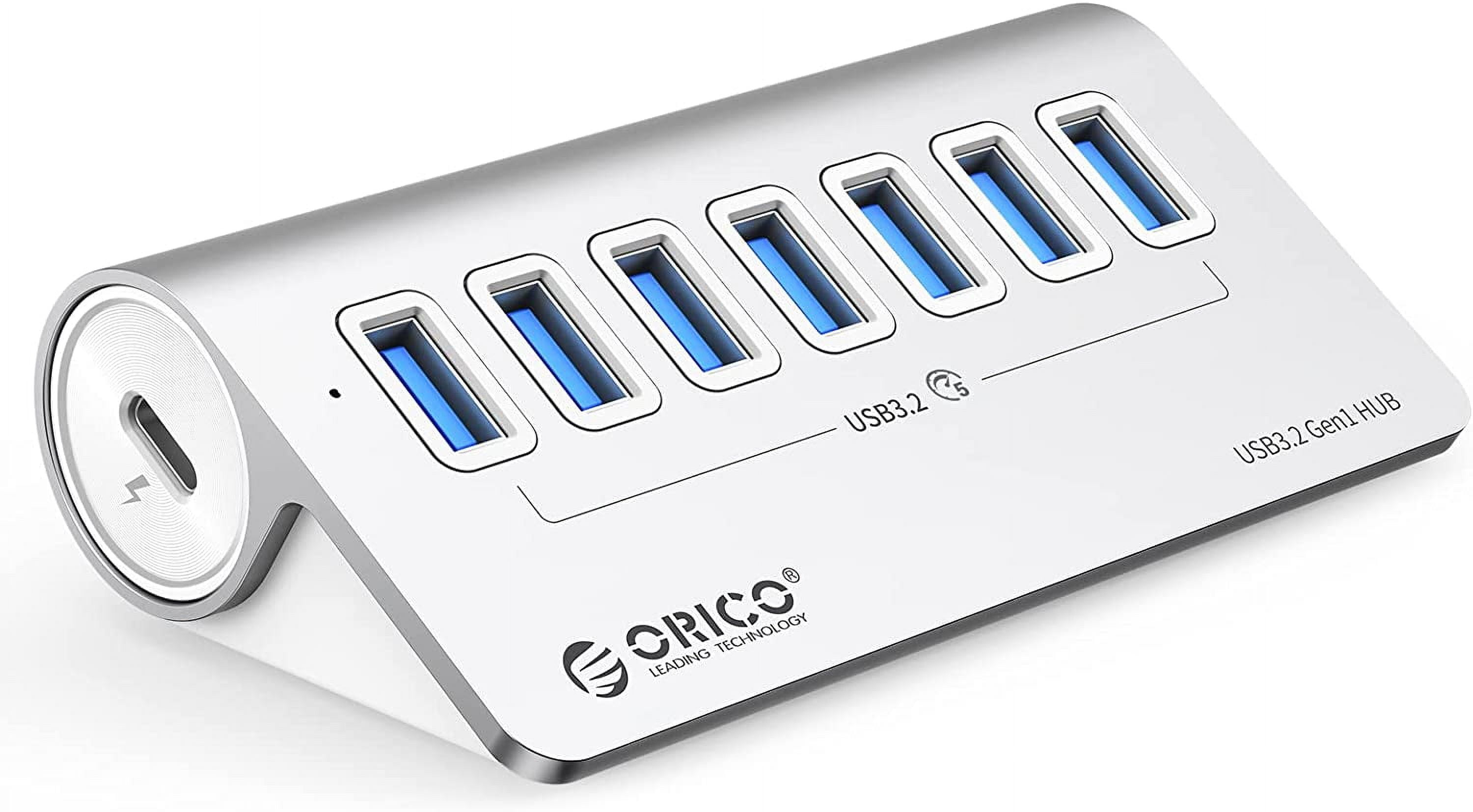 ORICO USB 3.0 Hub Aluminum [5Gbps], 7 Port USB Hub with 3.28Ft USB-A to ...