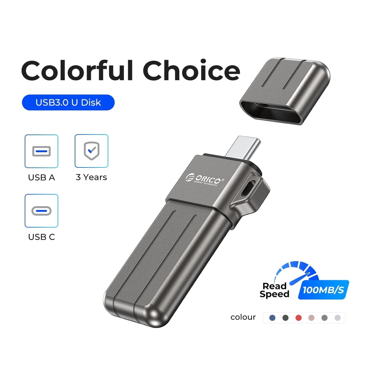 ORICO USB Flash Drive 128GB Type C High Speed USB Stick USB Memory ...