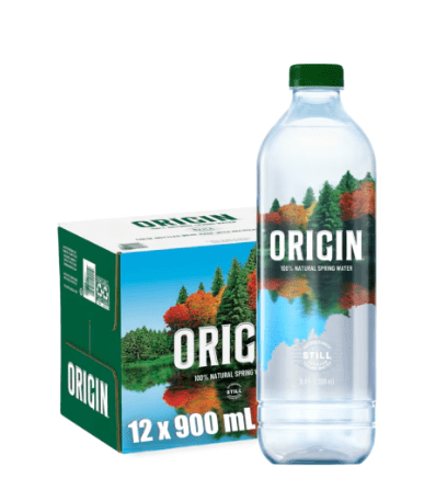 ORIGIN™ 100% Natural Spring Water 900 mL Recycled Plastic Bottle (12 ...
