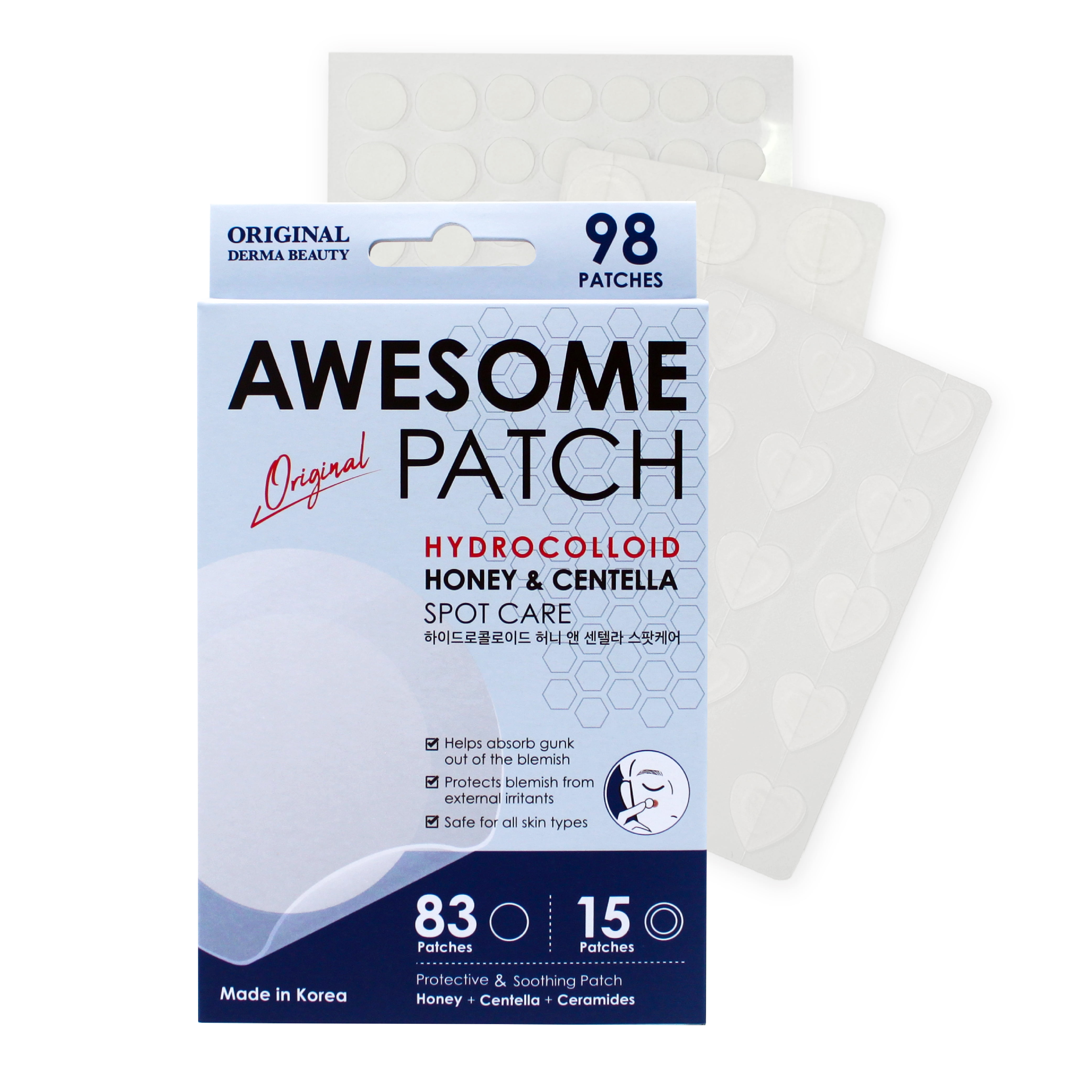 ORIGINAL DERMA BEAUTY - 98 Patches Acne Patches, Pimple Patches for ...