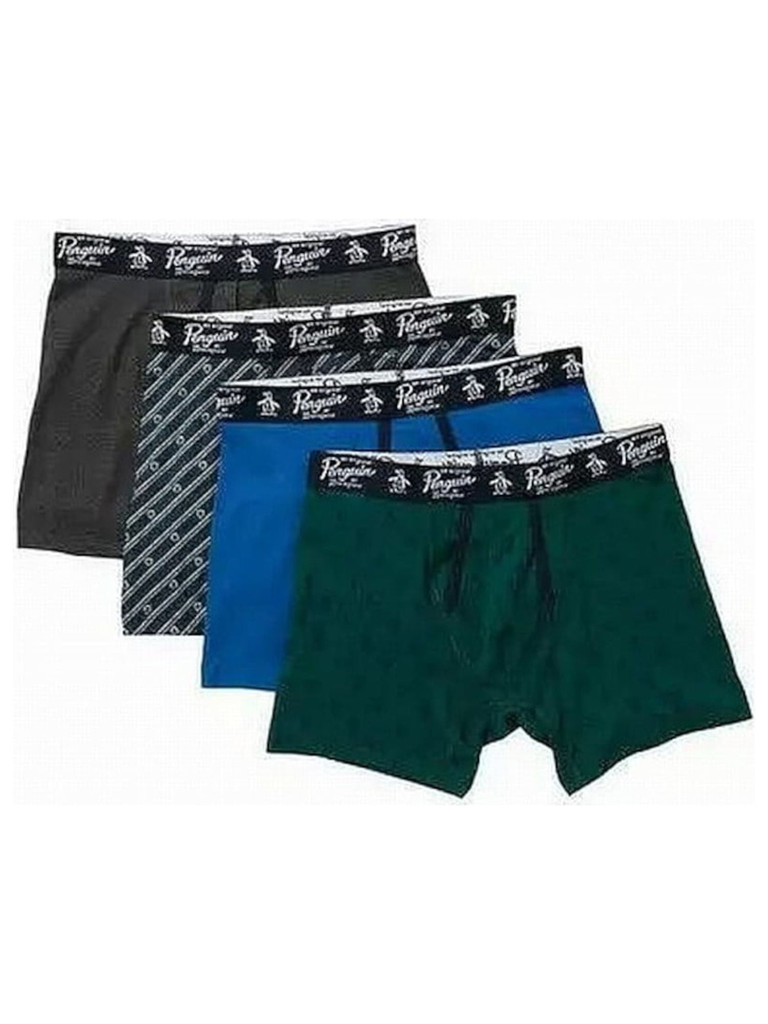 ORIGINAL PENGUIN Intimates 4 Pack Black Boxer Brief Underwear M ...