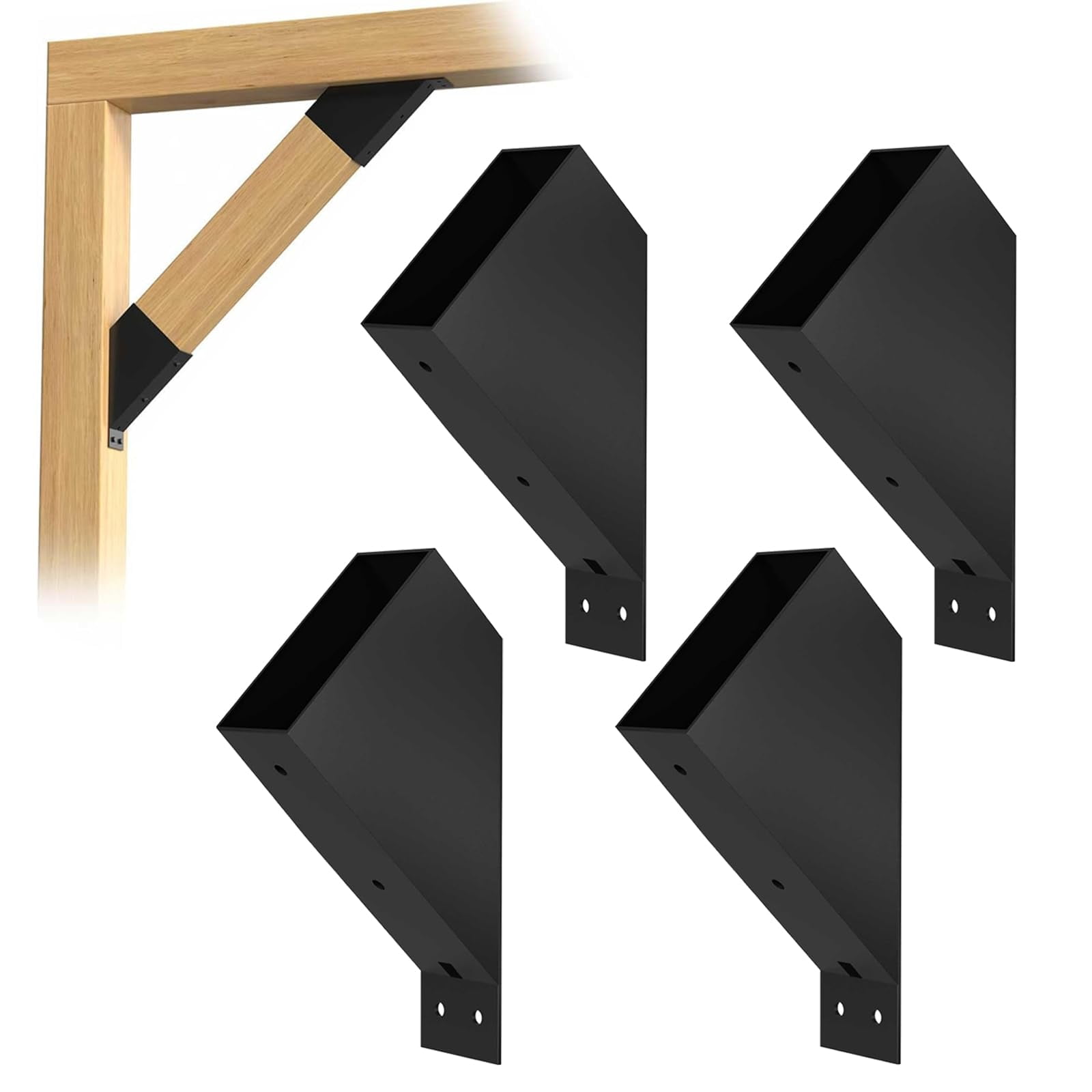 ORIGLE 4Pcs 45 Degree Angle Brackets for Pergola Kits - Heavy-Duty ...