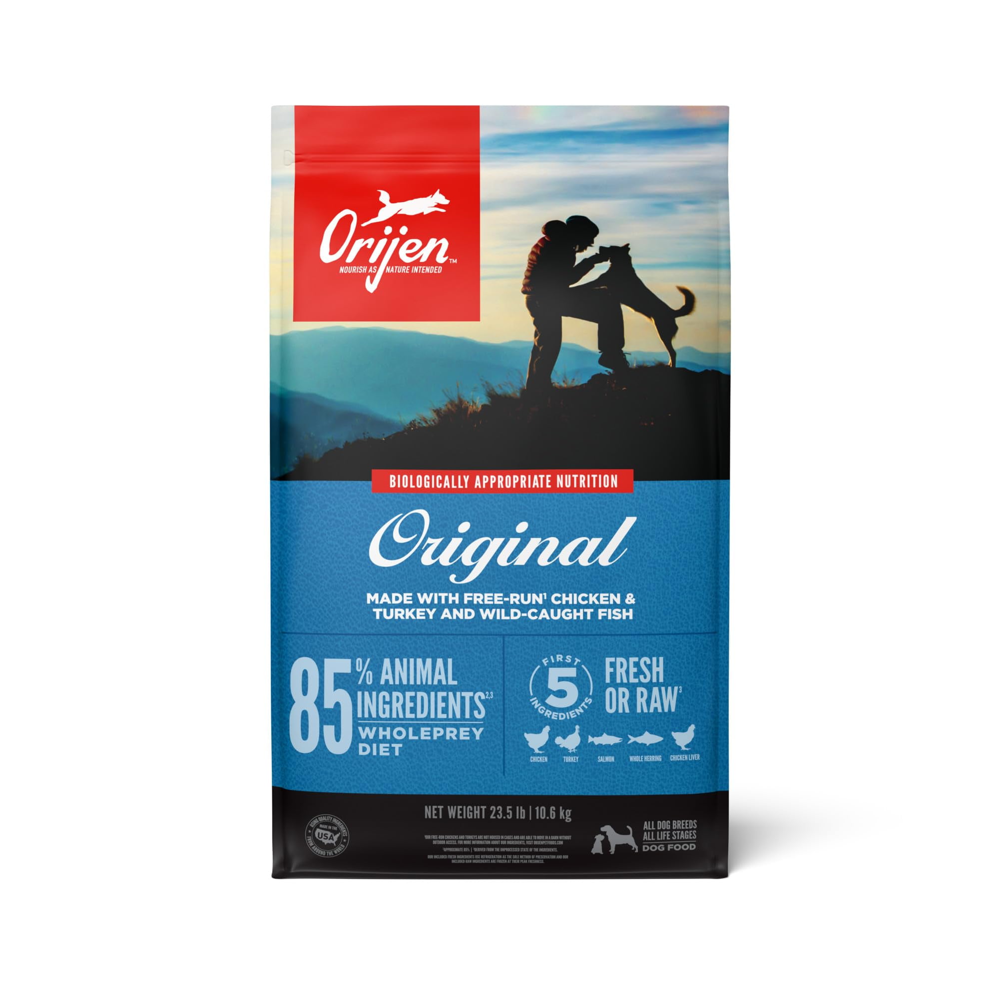 ORIJEN Original Dry Dog Food, Grain Free Dog Food for All Life Stages ...