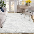 ORINOVA Plush Carpet Shaggy White Rug for Living Room, Bedroom, Nursery ...