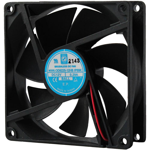 ORION FANS OD9225-48HBXE, DC Fan, 48V, 92 x 92 x 25mm, Vane Axial, XE ...