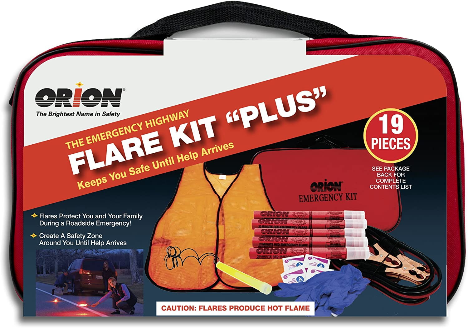 ORION Safety Products 8905 Flare Kit Plus Emergency Kit - Walmart.com