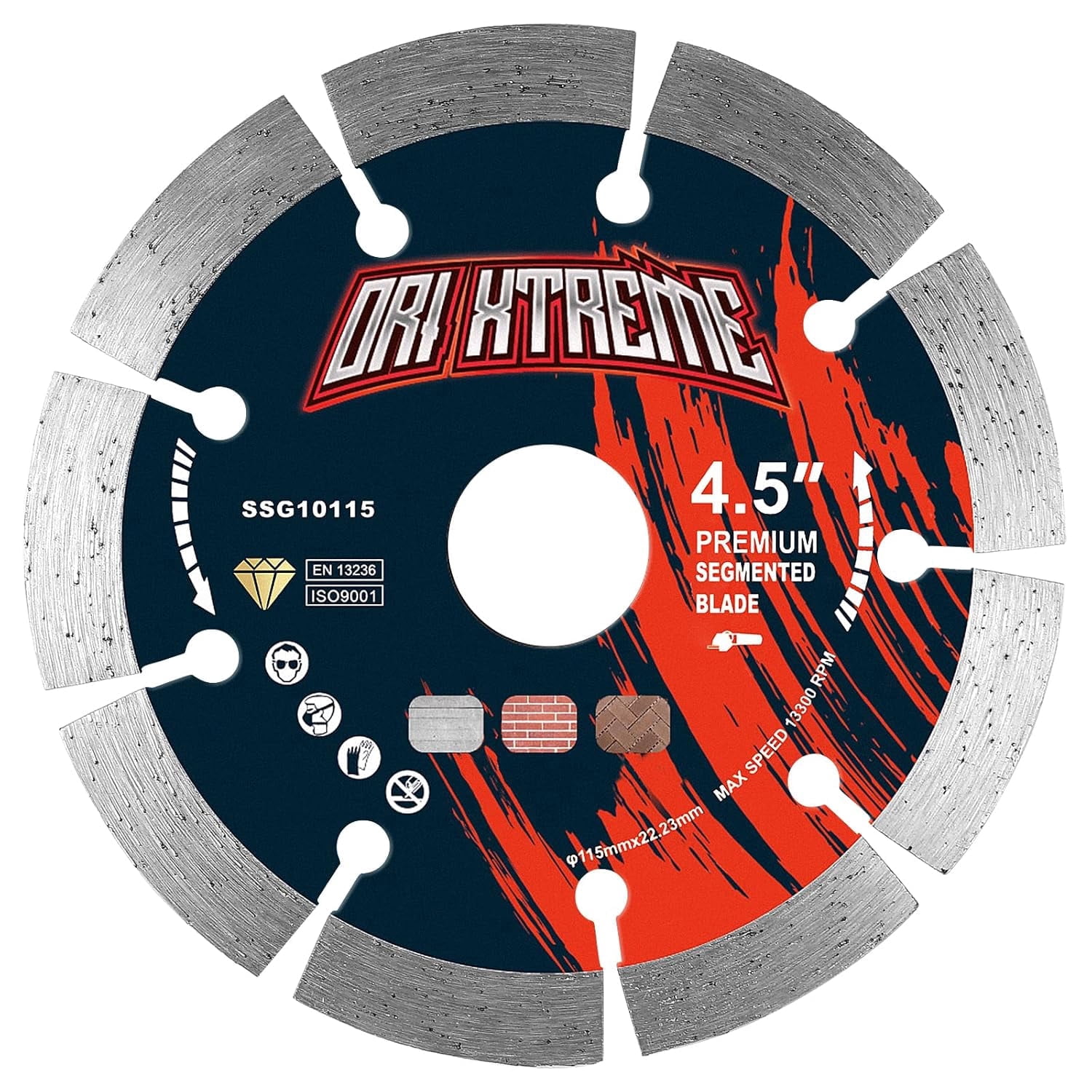 ORIXTREME 4 1/2 Inch Diamond Saw Blade, Segmented General Purpose Blade ...