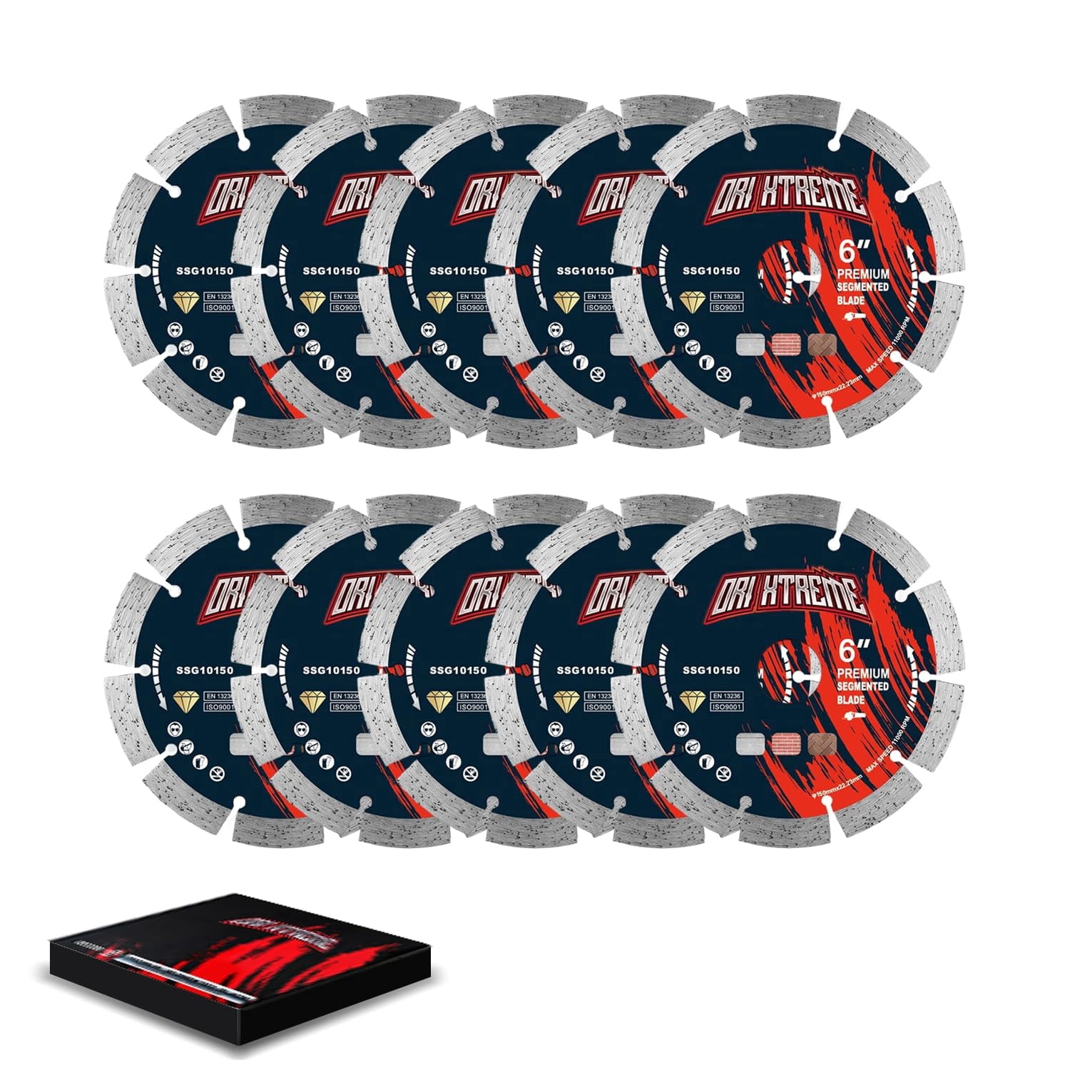 ORIXTREME 6 Inch Diamond Saw Blade 10Pcs, Segmented General Purpose ...
