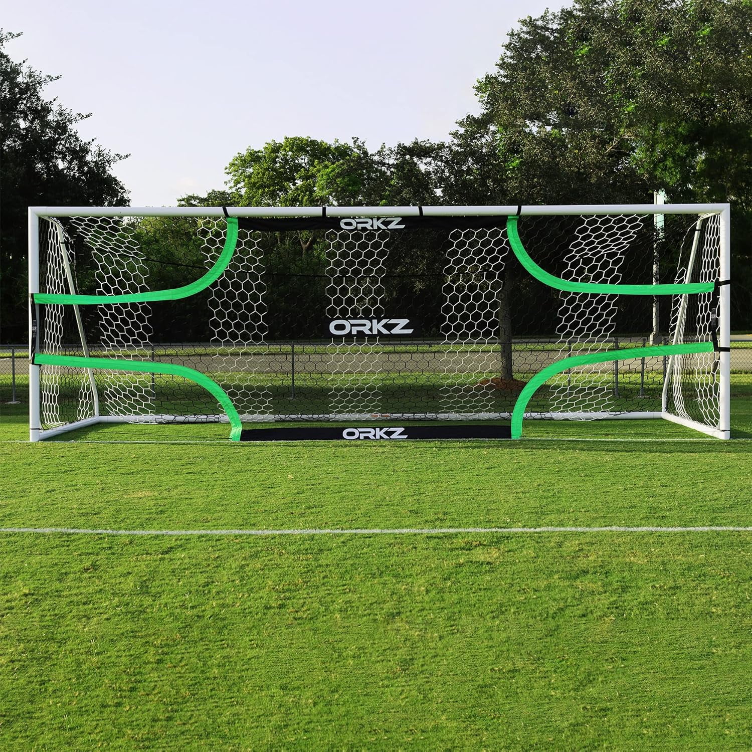 ORKZ Soccer Goal Target Net - 24ft x 8ft Improve Kick Practice Shooting ...