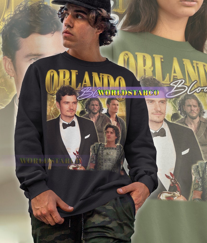 ORLANDO BLOOM Sweatshirt, Orlando Bloom Homage Sweatshirtter, Orlando ...