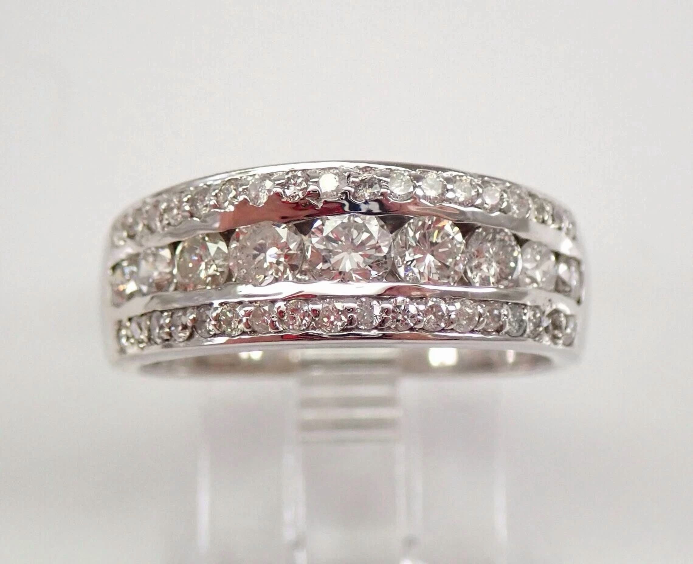 ORLOV DIAMONDS 14K White Gold Plated 2CT Round Cut Moissanite Half ...