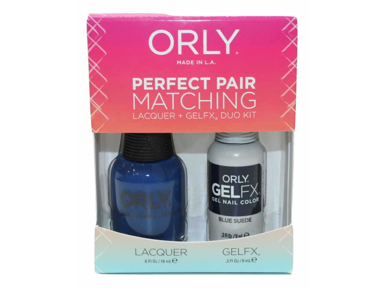 ORLY Nail Lacquer Perfect Pair Blue Suede ( Lac + Gel ) Duo Kit ...