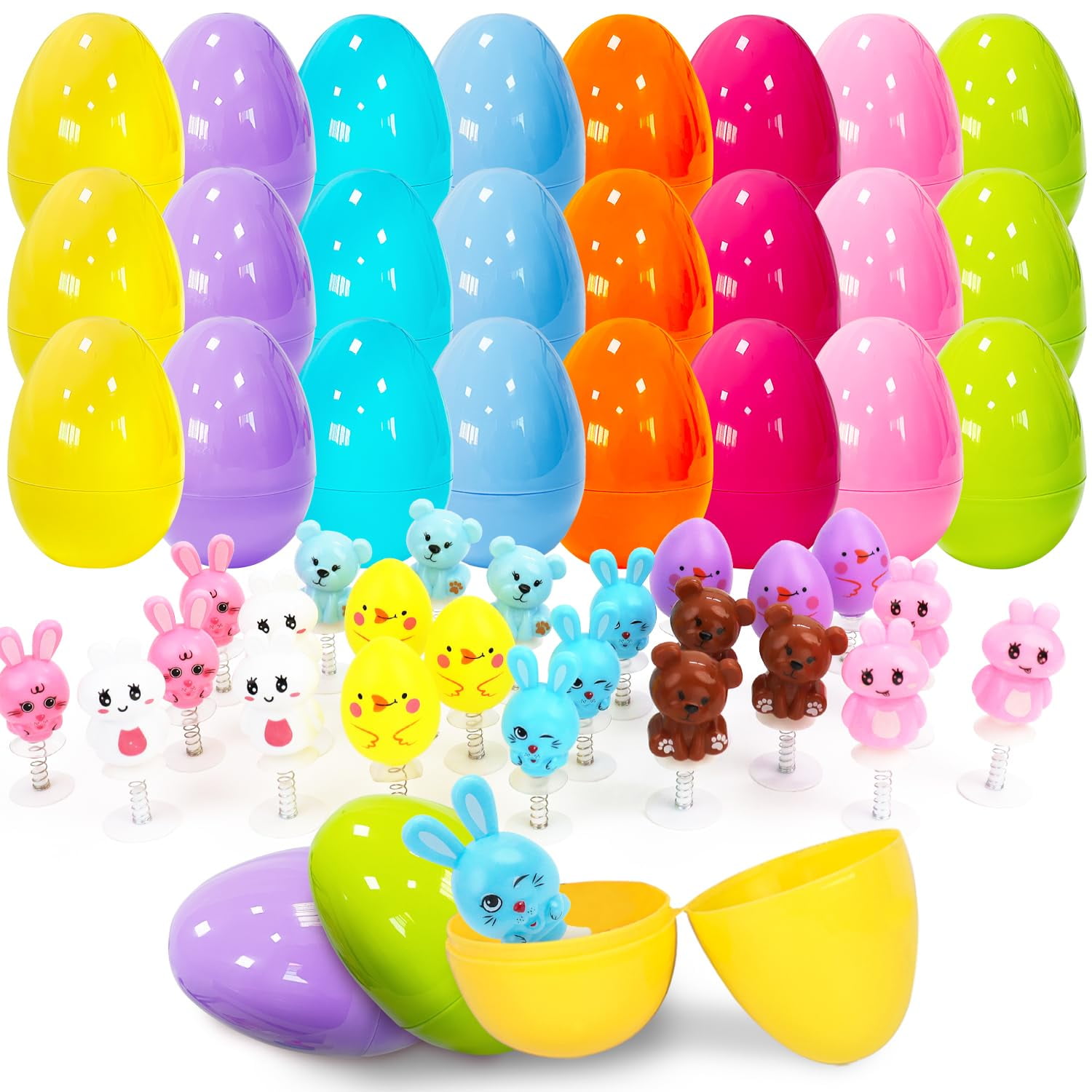 ORNACELE 24PCS Easter Egg DHF10 Gifts for Kids- Jumping Popper Novelty ...