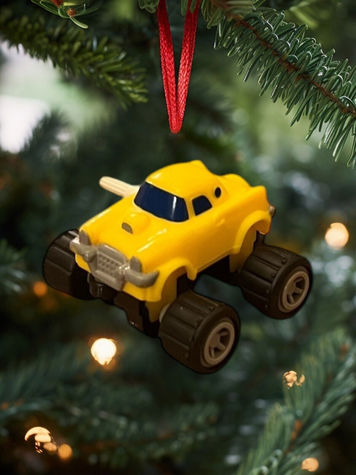 ORNAMENT Mighty Mini Thunderbird Yellow Car Ford FIGURE 2” Figurine ...