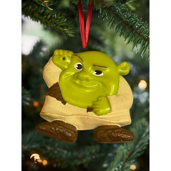 ORNAMENT SHREK Flat Emoji Figure Figurine Charm 2” Dangler Holiday Gift ...