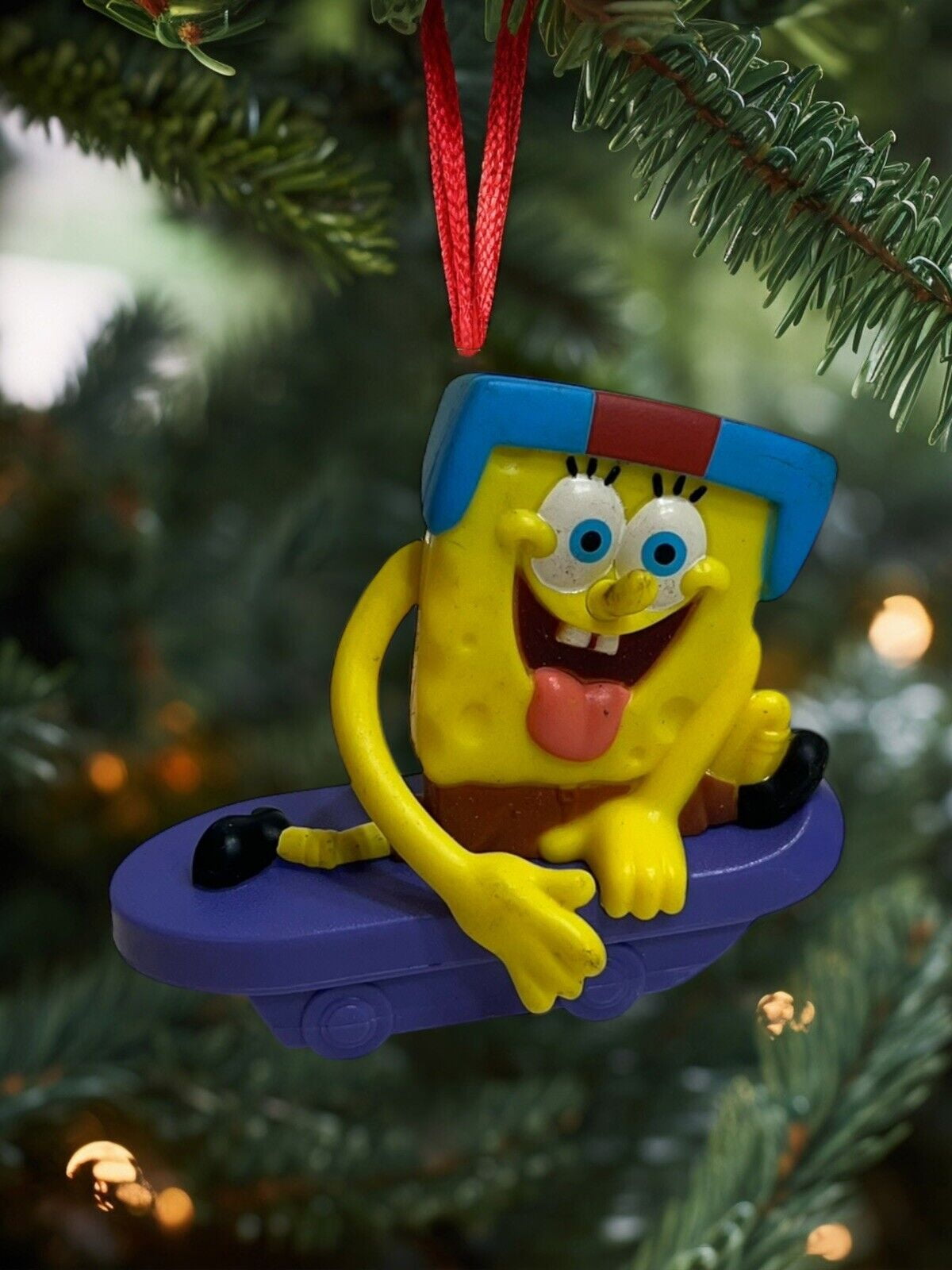 ORNAMENT Spongebob SquarePants Skateboard PVC 3” Figure Figurine Charm ...