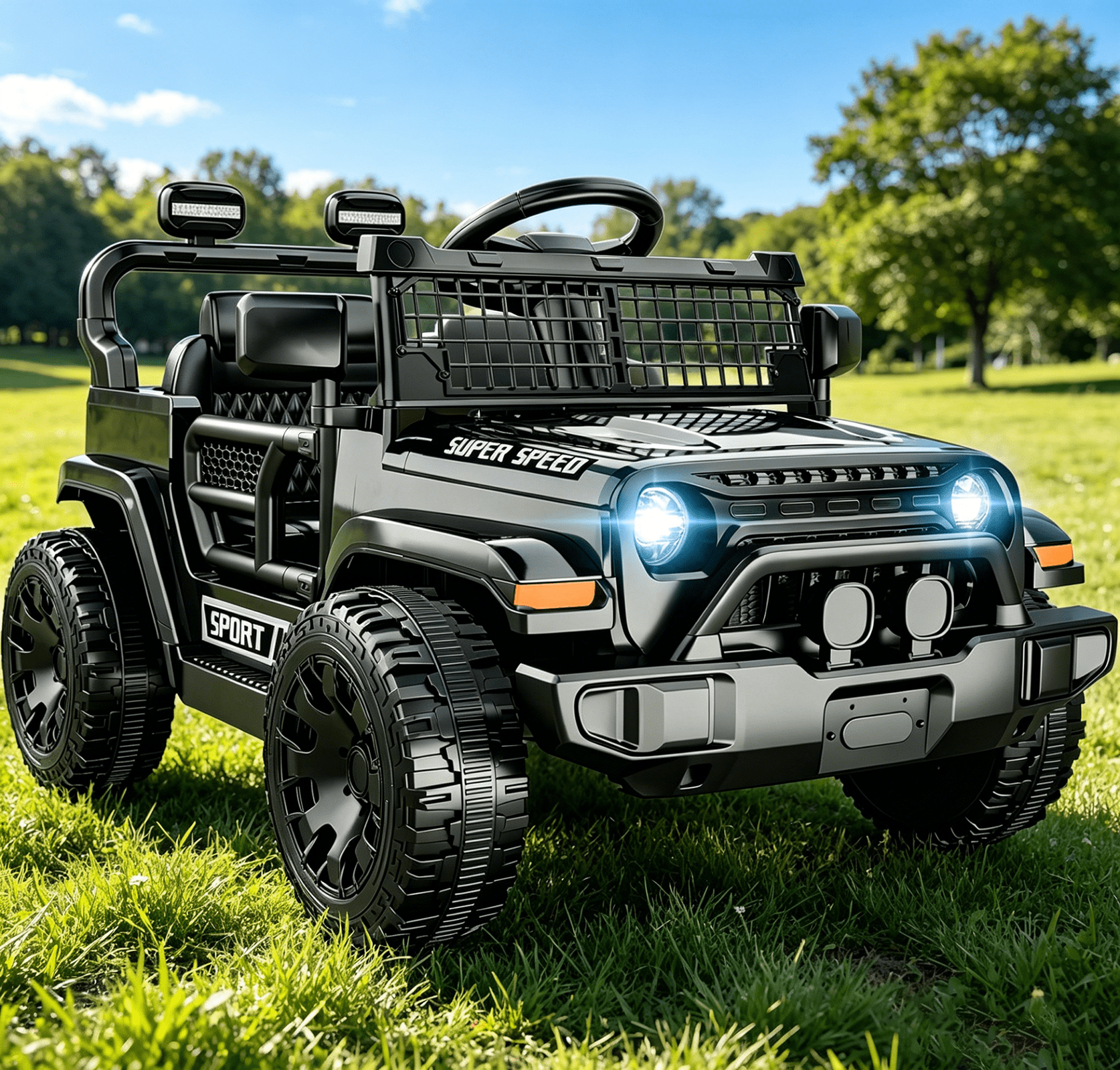 OROFULL 12V Electric Ride On Car, Kids Ride On Truck Toy with Remote ...