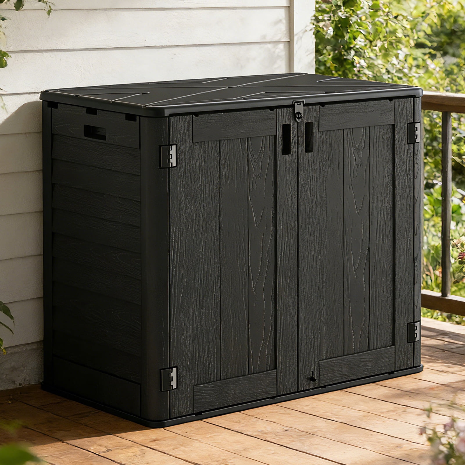 OROFULL 30 Cu.Ft Outdoor Storage Shed, Waterproof Resin Horizontal ...