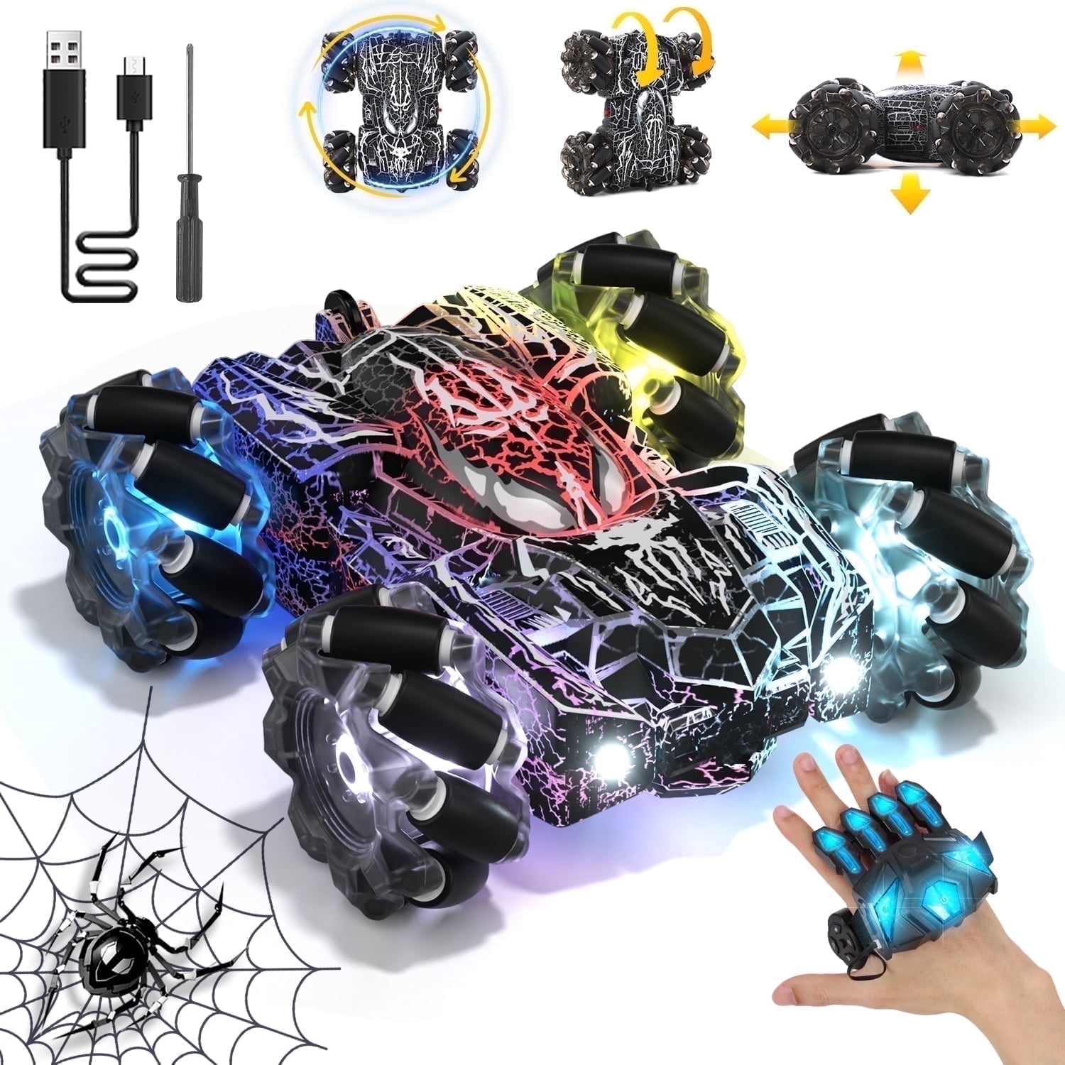 OROLIVING Remote Control Car, Stunt RC Car for Boys 5-10, Gesture ...