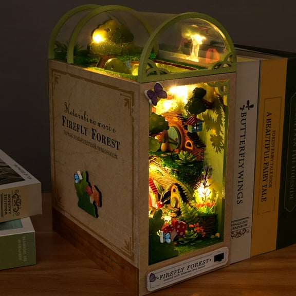 Book Nook Kit for Adults,3D Wooden Puzzle DIY Miniature Booknook ...