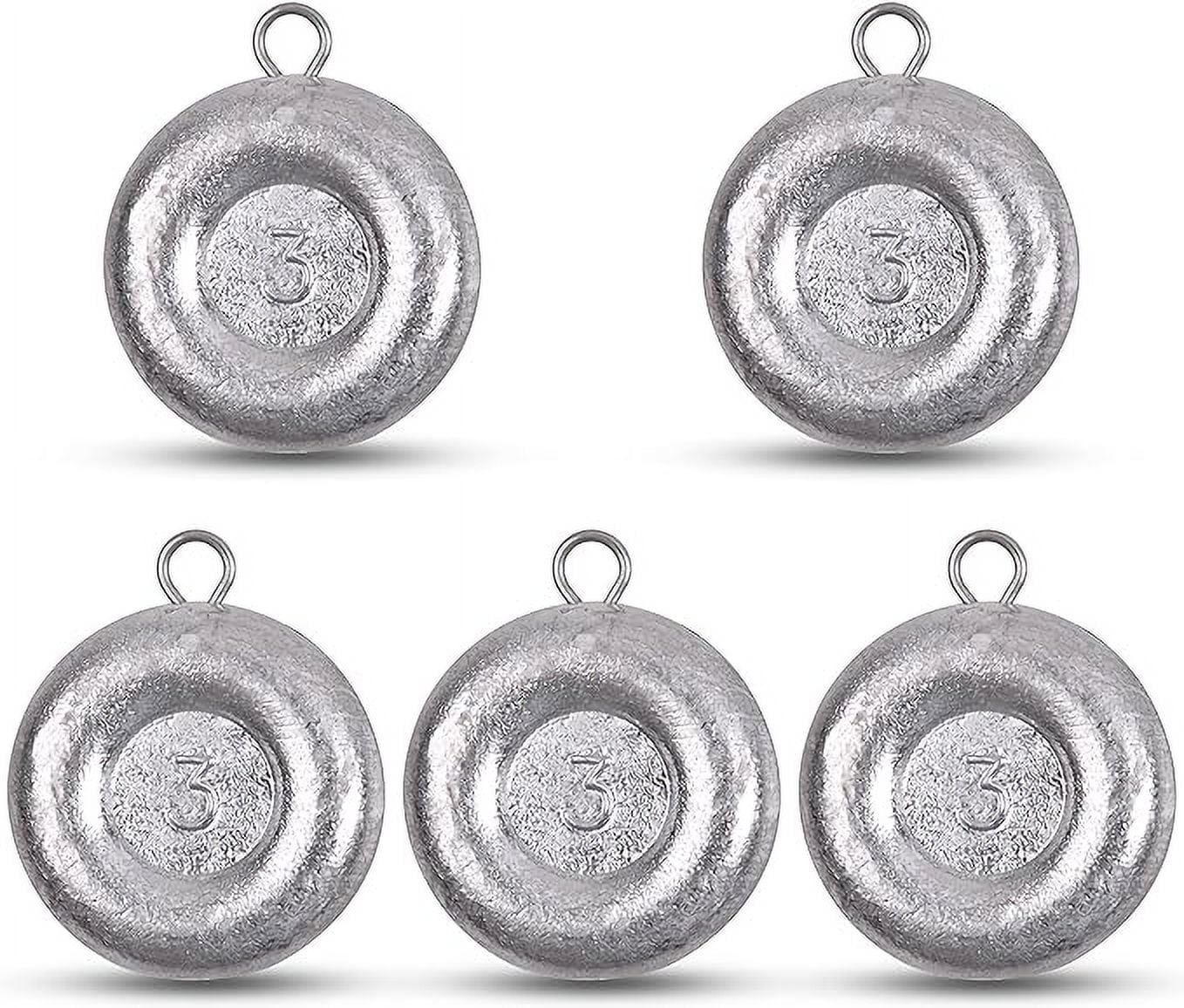 OROOTL 7 Pack Flat Round Stainless Steel Disc Sinkers, 1 oz to 8 oz ...