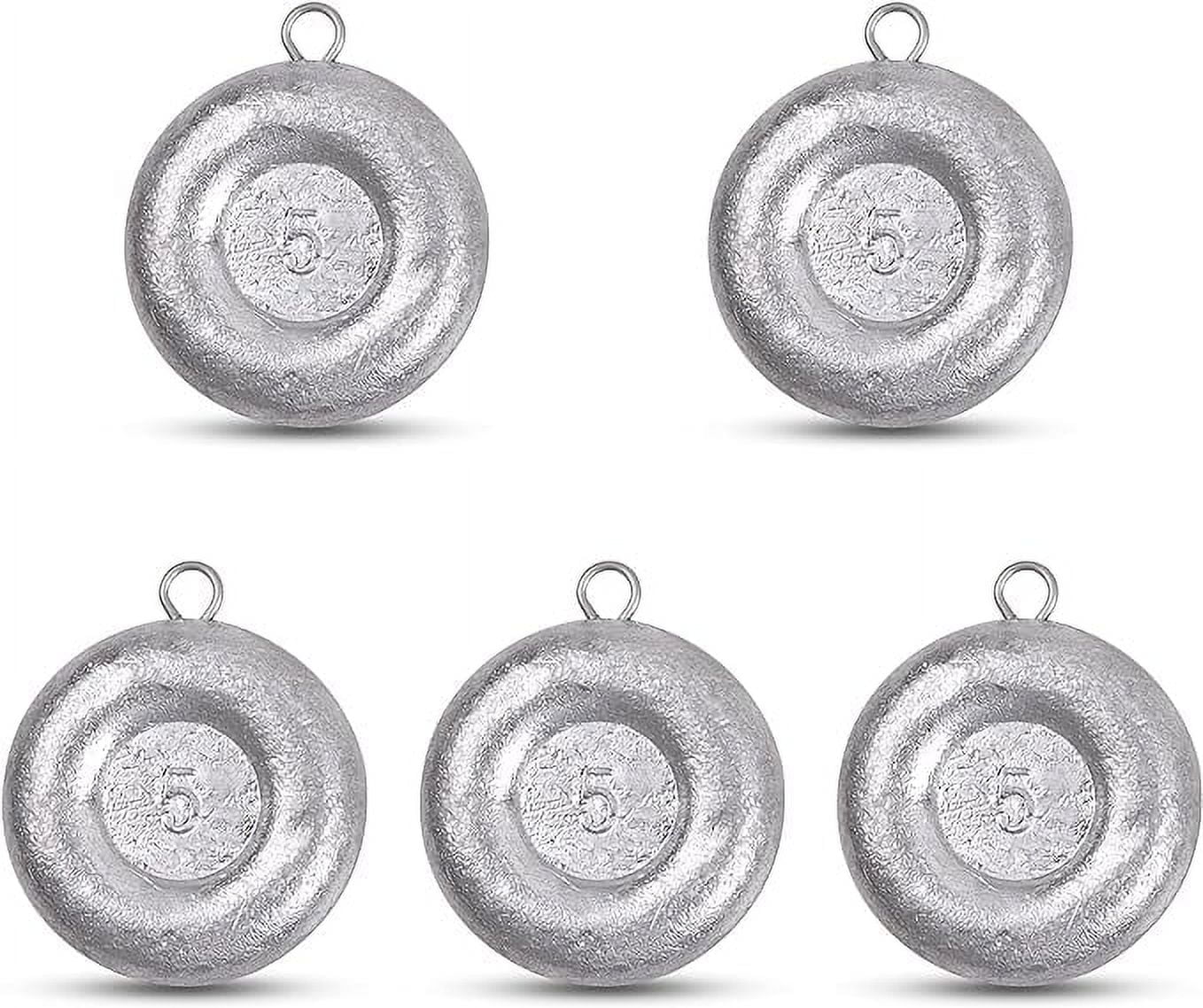 OROOTL 7 Pack Round Flat Stainless Steel Coin Sinkers Fishing Weights ...
