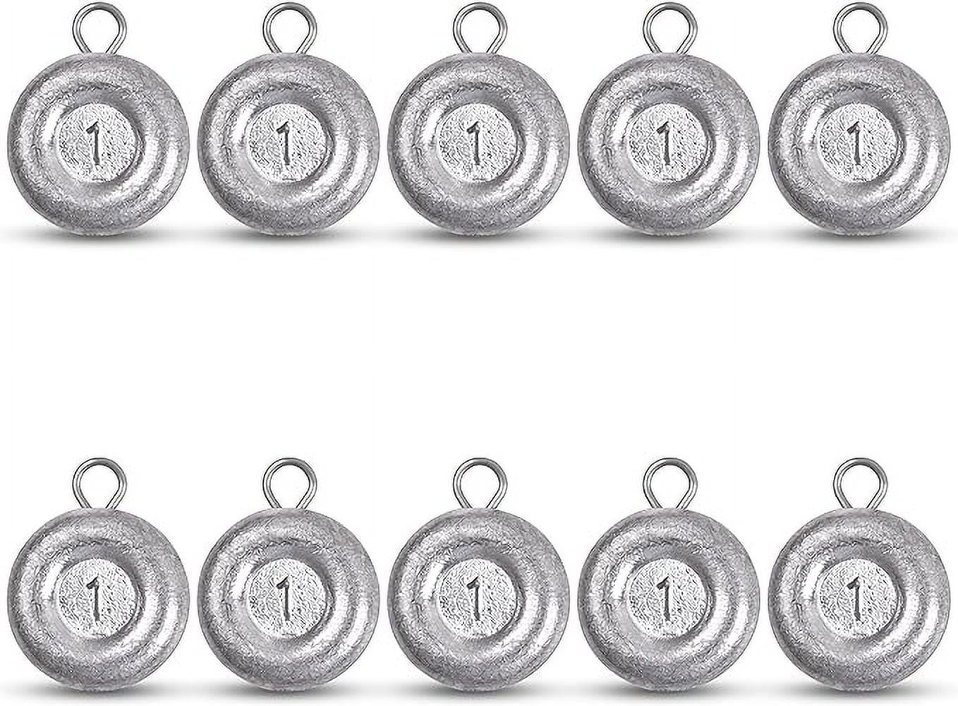 OROOTL 10pcs Disc Sinkers Fishing Weights,Coin Sinkers Weights ...