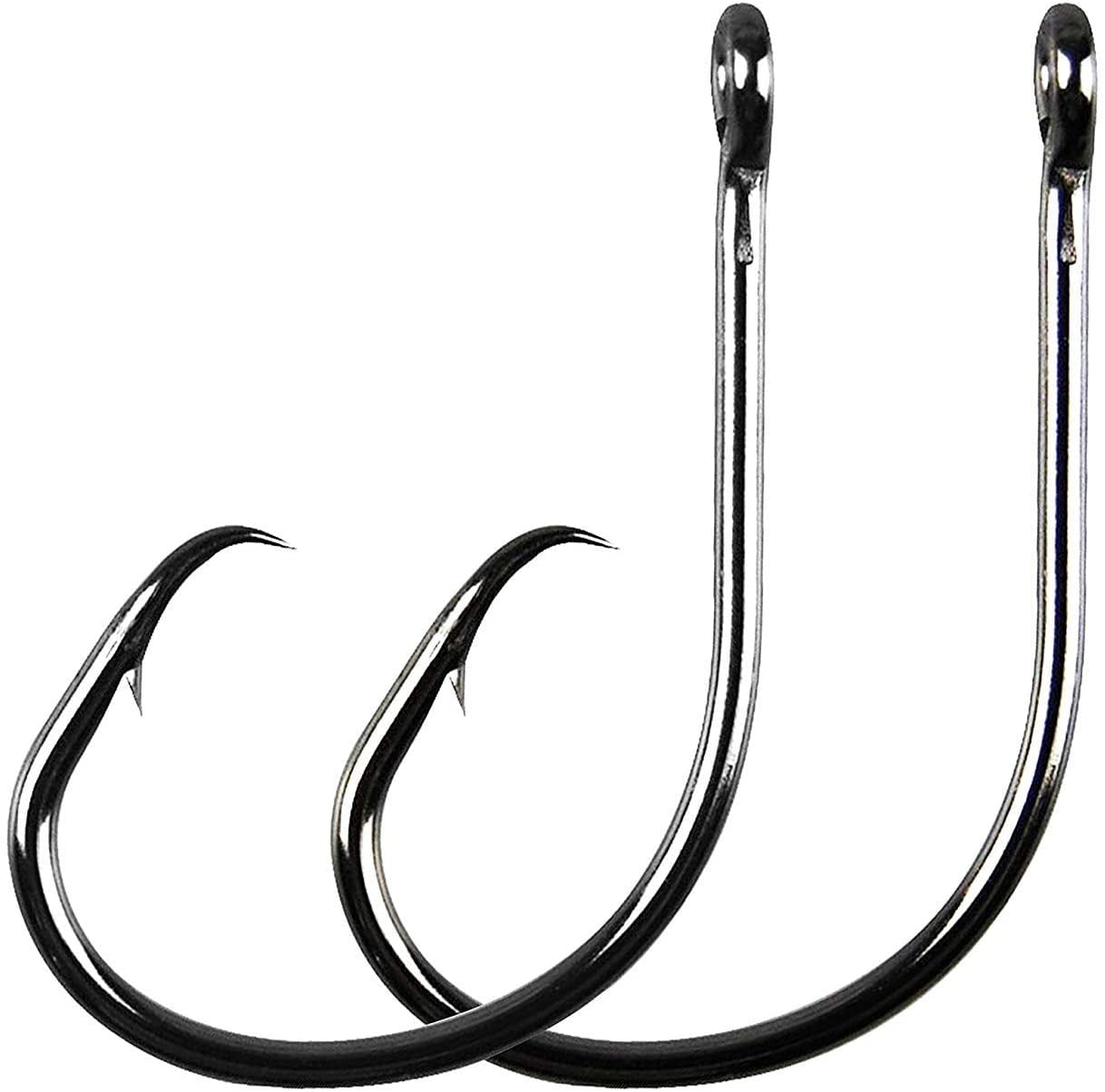 OROOTL Fishing Circle Hooks Saltwater Hook,100pcs High Carbon Steel ...