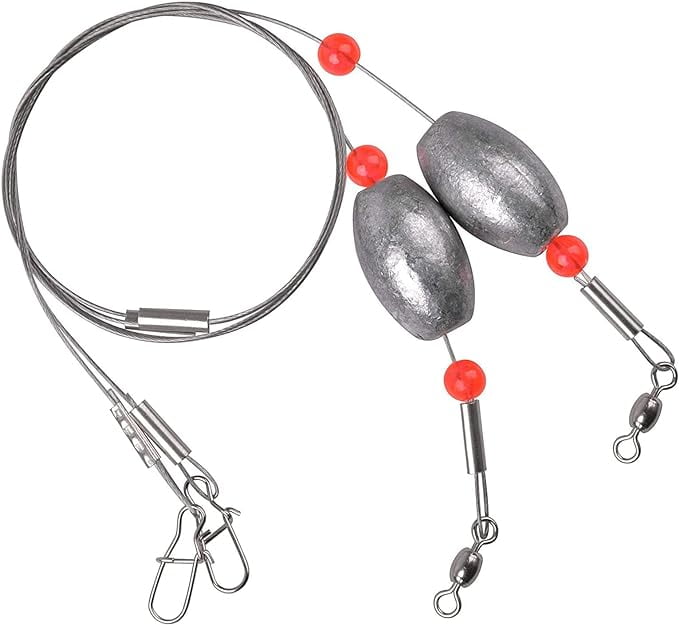 OROOTL Fishing Egg Sinker Weight Rigs 6pcs Flounder Rig Saltwater ...