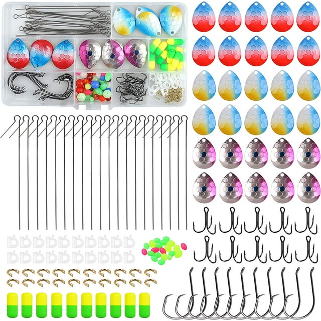 OROOTL Fishing Lures Spinner Making Kit, 150Pcs Colorful Colorado ...