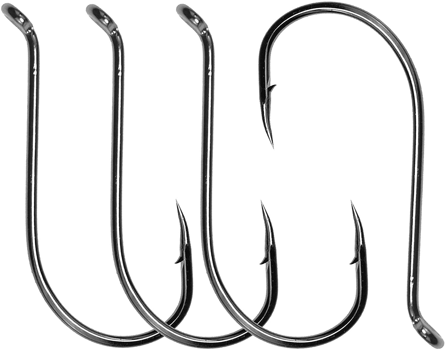 OROOTL Fishing Octopus Hooks, 100pcs Offset Hook Sport Circle Hooks High Carbon Steel Strong ...
