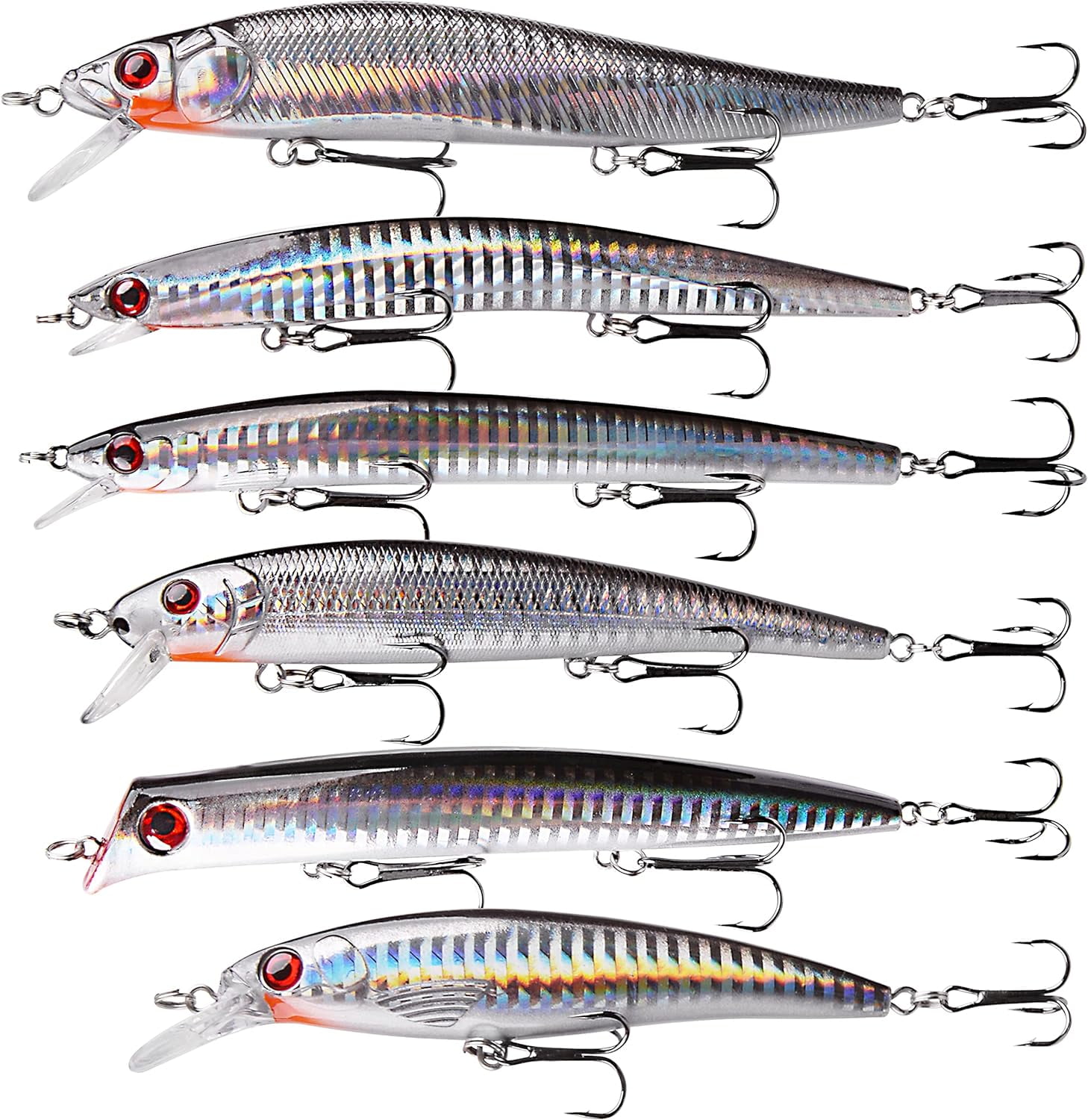 OROOTL Topwater Fishing Lures Kit 6pcs Surf Fishing Striped Bass Lures ...