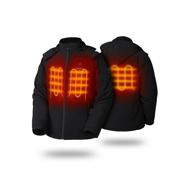 ORORO Men's Heated Jacket with Battery and Detachable Hood, Battery ...
