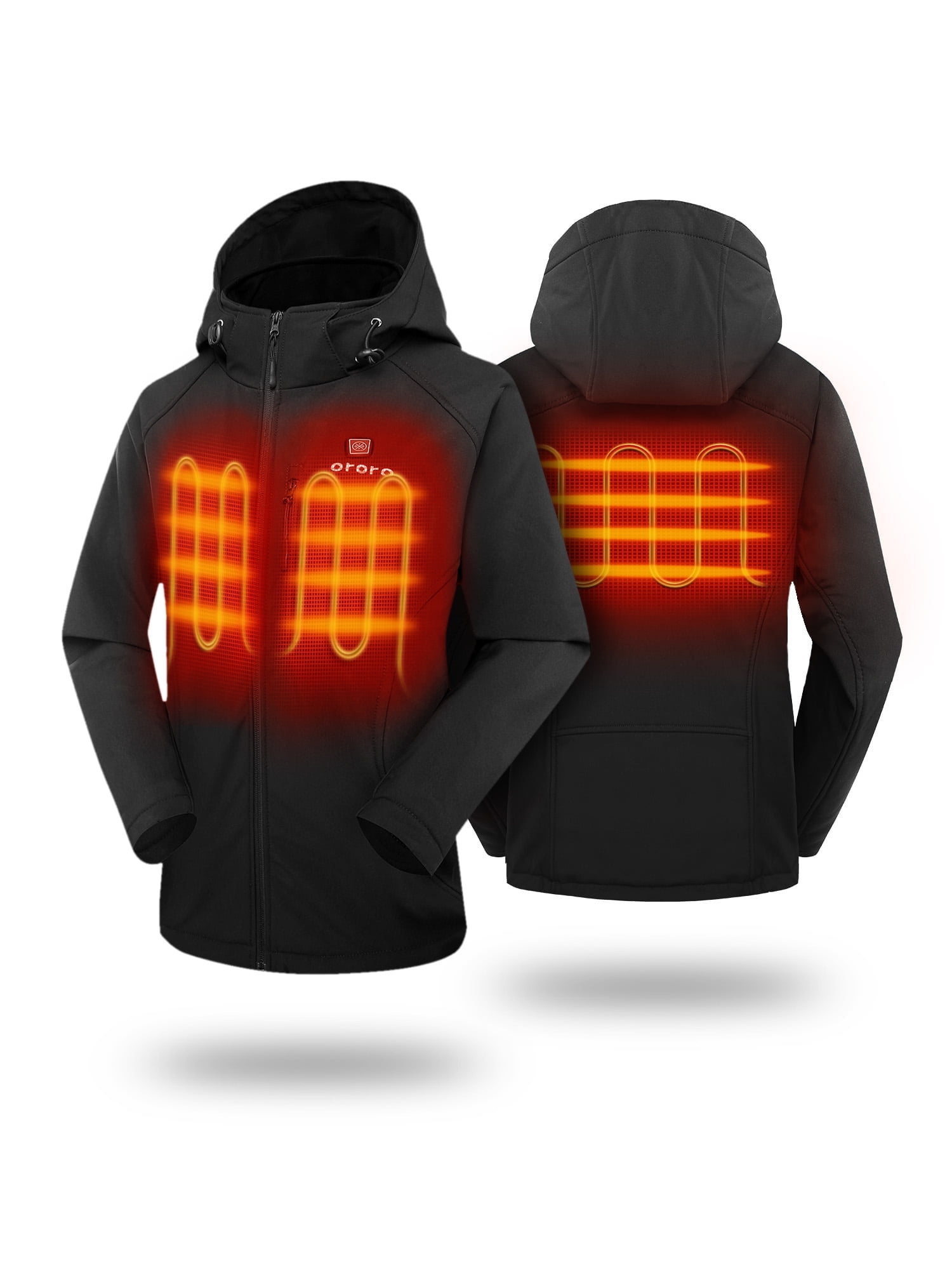 ORORO Heated Jacket for Women with Detachable Hood and Battery, Battery ...