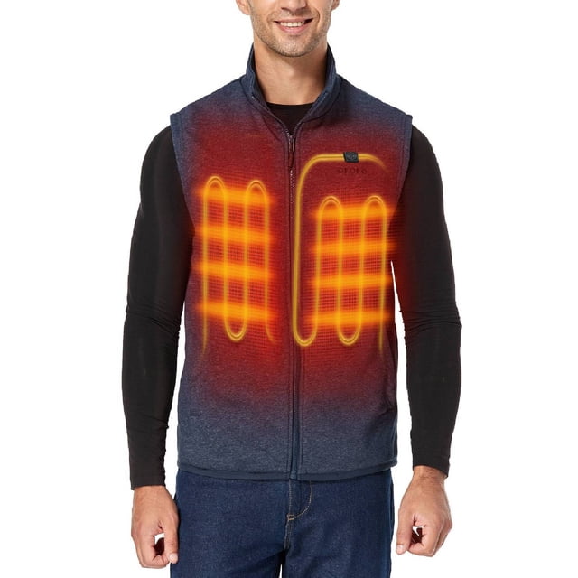 ORORO Men's Electric Warming Fleece Vest with Functional Weather ...